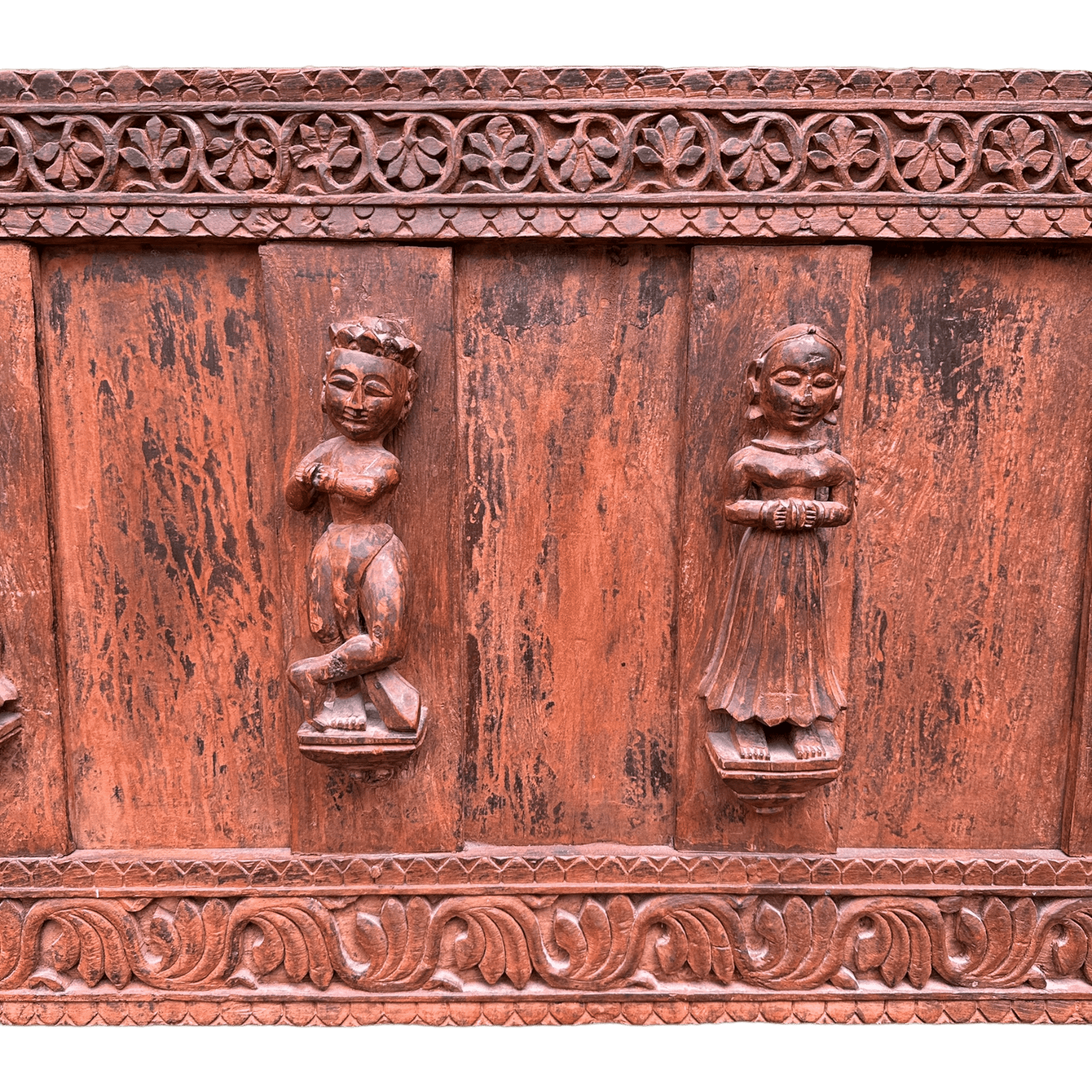 Antique Indian Damchiya Dowry Chest Hand Carved Hardwood Sideboard ...