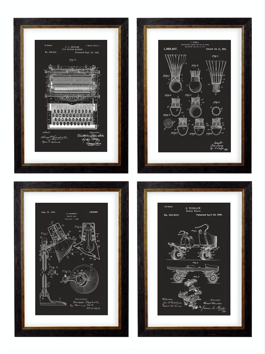 Victorian Patent Designs, Prints of Vintage Blueprints - 1900s Artwork ...