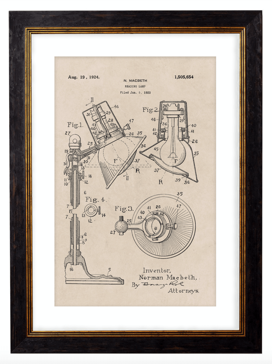 Victorian Patent Designs, Prints of Vintage Blueprints - 1900s Artwork ...